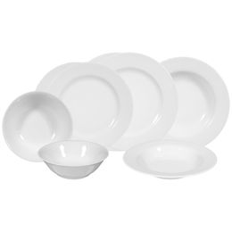 Geschirr-Set Seltmann Weiden "Einsteiger-Set Rondo/Liane 8er Set wei&szlig;", wei&szlig;, 8, Porzellan, Geschirr-Sets, Geschirr-Set, Sp&uuml;lmaschinenfest, Mikrowellensicher, Ofenfest