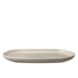 Servierplatte "Servierplatte Perlemor Sand 34,2 x 18,1 cm beige", beige, B:18,1cm H:3,2cm L:34,2cm T:34,2cm, Porzellan, LIKE. BY VILLEROY & BOCH, Servierplatten, Servierplatte, Sp&uuml;lmaschinengeeignet, Mikrowellengeeignet