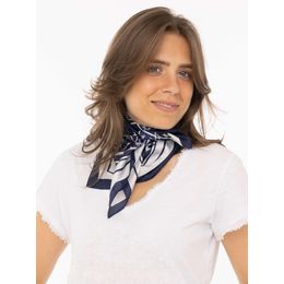 Nickituch Zwillingsherz "Luxury", Damen, navy, Obermaterial: 100% Polyester, Modet&uuml;cher, geometrisches Muster, gl&auml;nzende Oberfl&auml;che