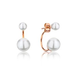 Ohrring-Set ISABELLA FORD "FE004R", rose gold, Ohrringe, Damen, 3-8mm, Edelstahl