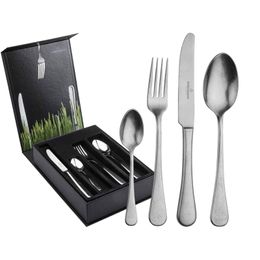 Besteck-Set "Tafelbesteck inkl. Besteckbox Landhaus Vintage 24er Set silber", silber, 24, PICARD & WIELP&Uuml;TZ SOLINGEN, Essbesteck-Sets, Sp&uuml;lmaschinengeeignet