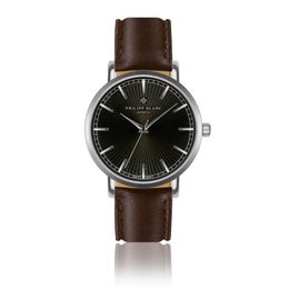 Quarzuhr PHILIPP BLANC "PA2-S030S", braun, Armbanduhren, Herren, Quarzuhr