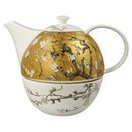 Teekanne Goebel "Teekanne mit St&ouml;vchen Vincent van Gogh - Mandelbaum 1,2 l bunt", bunt, B:16cm H:19cm, Kannen, Handw&auml;sche wird empfohlen