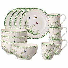 Villeroy & Boch Geschirr-Set VILLEROY & BOCH "Fr&uuml;hst&uuml;cks-Set Colourful Spring 12er Set bunt", bunt, 12, Porzellan, Geschirr-Sets, Geschirr-Set, Sp&uuml;lmaschinengeeignet, Mikrowellengeeignet