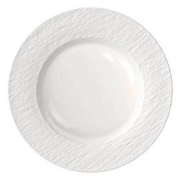 Villeroy & Boch Speiseteller VILLEROY & BOCH "Speiseteller Manufacture Ice &oslash; 27,1 cm wei&szlig;", wei&szlig;, B:27,1cm H:2,1cm L:27,1cm T:27,1cm &Oslash;:27,1cm, Speiseteller, Speiseteller, Sp&uuml;lmaschinenfest, Mikrowellensicher