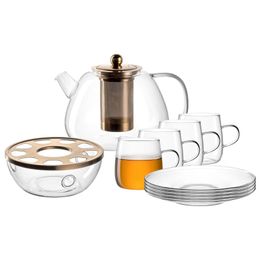 Teekanne Leonardo "Tee-Set T&egrave; Per Te 1,5 Liter transparent", bunt (transparent), B:2cm H:2cm, Kannen, Sp&uuml;lmaschinengeeignet, Temperaturbest&auml;ndig bis max. 100 Grad C