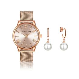 Quarzuhr ISABELLA FORD "SFB3-2", rosa (rose gold), Armbanduhren, Damen, Quarzuhr