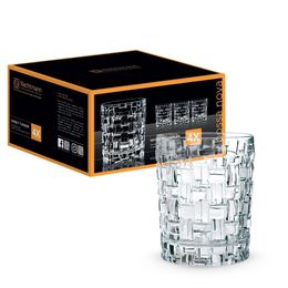 Whiskyglas Nachtmann "Whiskygl&auml;ser Bossa Nova 330 ml 4er Set transparent", bunt (transparent), B:2cm H:2cm, Glas, Trinkgef&auml;&szlig;e, Whiskyglas, Erh&ouml;hte Bruchfestigkeit, Kristallglas, sp&uuml;lmaschinenfest