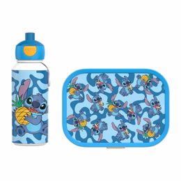 Lunchbox Mepal "Lunchset Stitch Campus 2er Set blau-gelb", bunt (blau, gelb), B:2cm H:2cm L:2cm, ABS-Kunststoff, Lebensmittelaufbewahrungsbeh&auml;lter, Lunchbox