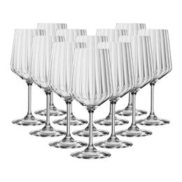 Rotweinglas Spiegelau "Rotweingl&auml;ser Lifestyle 630 ml 12er Set transparent", bunt (transparent), B:9,6cm H:22,5cm &Oslash;:9,6cm, Glas, Trinkgef&auml;&szlig;e, Rotweinglas, Sp&uuml;lmaschinenfest