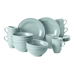 Geschirr-Set Seltmann Weiden "Fr&uuml;hst&uuml;cks-Set Beat Color Glaze 18er Set", blau (arktisblau), 18, Porzellan, Geschirr-Sets, Geschirr-Set, Sp&uuml;lmaschinengeeignet, Mikrowellenfest, Ofenfest