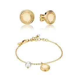 Schmuckset ISABELLA FORD "IS010G", gold, Schmuck_Sets, Damen, 10mm / 155mm, Edelstahl, Schmuckset, 10 mm / 155 mm