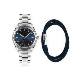 Quarzuhr MARC LAUDER "SMD7-1", silber, Armbanduhren, Herren, Quarzuhr