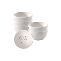Villeroy & Boch Dipschale VILLEROY & BOCH "Dipschalen Manufacture Rock Blanc - Mickey Mouse &oslash; 7,7 cm 6er Set wei&szlig;", wei&szlig;, B:7,7cm H:4cm L:7,7cm T:7,7cm &Oslash;:7,7cm, Sch&uuml;sseln, Dipschale, Sp&uuml;lmaschinenfest, Mikrowellensicher