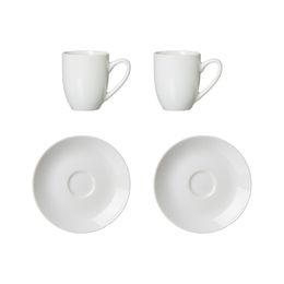 Ritzenhoff & Breker Tasse RITZENHOFF & BREKER "Espressoset Bianco 4er Set wei&szlig;", wei&szlig;, B:2cm H:2cm, Porzellan, Trinkgef&auml;&szlig;e, Tasse, Sp&uuml;lmaschinengeeignet