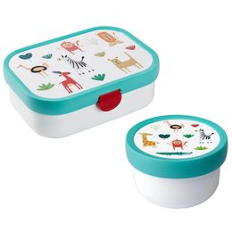 Lunchbox Mepal "Obst- und Bentobox Animal Friends Campus 300 & 750 ml bunt", bunt, B:2cm H:2cm L:2cm, Kunststoff, Lebensmittelaufbewahrungsbeh&auml;lter, Lunchbox