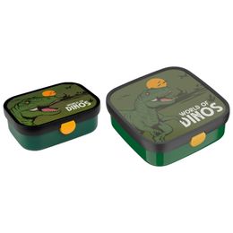 Lunchbox Mepal "Brotdosen-Set Campus (2025) 2er Set", gr&uuml;n (dino), B:2cm H:2cm L:2cm, Kunststoff, Lebensmittelaufbewahrungsbeh&auml;lter, Lunchbox, Sp&uuml;lmaschinenfest