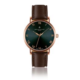Quarzuhr PHILIPP BLANC "PA5-S030R", braun, Armbanduhren, Herren, Quarzuhr