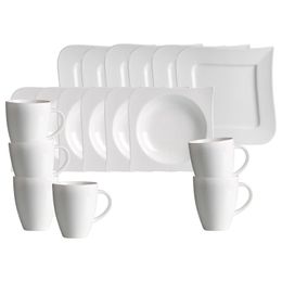 Ritzenhoff & Breker Geschirr-Set RITZENHOFF & BREKER "Fr&uuml;hst&uuml;cks-Set Melodie 18er Set wei&szlig;", wei&szlig;, 18, Porzellan, Geschirr-Sets, Geschirr-Set, Sp&uuml;lmaschinenfest