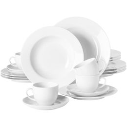 Geschirr-Set Seltmann Weiden "Kombiservice Rondo Liane 20er Set wei&szlig;", wei&szlig;, 20, Porzellan, Geschirr-Sets, Geschirr-Set, Sp&uuml;lmaschinengeeignet, Mikrowellengeeignet, Ofenfest, Salamandergeeignet, K&uuml;hlschrankgeeignet, Gefrierschrankgeeignet
