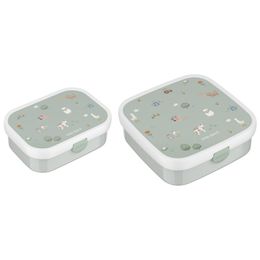 Lunchbox Mepal "Brotdosen-Set Campus (2025) 2er Set", gr&uuml;n (little farm), B:2cm H:2cm L:2cm, Kunststoff, Lebensmittelaufbewahrungsbeh&auml;lter, Lunchbox, Sp&uuml;lmaschinenfest