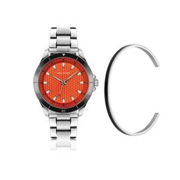 Quarzuhr MARC LAUDER "SMD5-1", silber, Armbanduhren, Herren, Quarzuhr