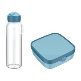 Lunchbox Mepal "Lunchset XL Campus (2025) 2er Set", blau (cool blau), B:2cm H:2cm L:2cm, Kunststoff, Lebensmittelaufbewahrungsbeh&auml;lter, Lunchbox, Sp&uuml;lmaschinengeeignet