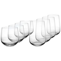 Villeroy & Boch Glas VILLEROY & BOCH "Longdrink- und Wassergl&auml;ser Afina 200 & 300 ml 8er Set transparent", bunt (transparent), B:2cm H:2cm, Kristallglas, Trinkgef&auml;&szlig;e, Sp&uuml;lmaschinenfest