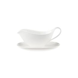 Villeroy & Boch Sauciere VILLEROY & BOCH "Sauciere mit Untertasse Anmut wei&szlig;", wei&szlig;, B:2cm H:2cm L:2cm T:2cm, Sch&uuml;sseln, Sp&uuml;lmaschinenfest, Mikrowellensicher