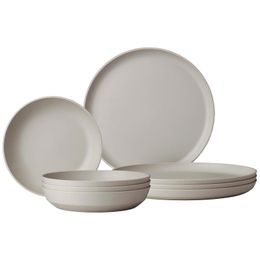 Geschirr-Set Mepal "Tafel-Set Silueta 8er Set", wei&szlig; (nordic wei&szlig;), 8, Kunststoff, Geschirr-Sets, Geschirr-Set, Sp&uuml;lmaschinengeeignet, Mikrowellengeeignet, Gefrierfachgeeignet, Dampfgarergeeignet, max. 150 &iquest;C