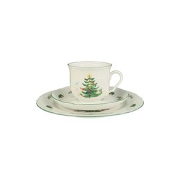 Geschirr-Set Seltmann Weiden "Kaffeegedeck Marieluise Weihnachten 3er Set bunt", bunt, 3, Porzellan, Geschirr-Sets, Geschirr-Set, Sp&uuml;lmaschinenfest, Mikrowellensicher, Ofenfest