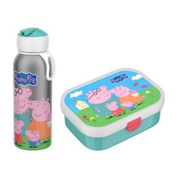 Lunchbox Mepal "Lunchset mit Thermoflasche Campus 2er Set", bunt (peppa pig), B:2cm H:2cm L:2cm, Kunststoff, Lebensmittelaufbewahrungsbeh&auml;lter, Lunchbox, Sp&uuml;lmaschinengeeignet