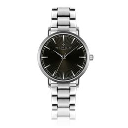 Quarzuhr PHILIPP BLANC "PA2-B090S", silber, Armbanduhren, Herren, Quarzuhr