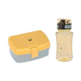 L&auml;ssig Lunchbox L&Auml;SSIG "Brotdose und Trinkflasche About Friends", gelb (l&ouml;we), B:2cm H:2cm L:2cm, Kunststoff, Lebensmittelaufbewahrungsbeh&auml;lter, Lunchbox