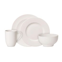 Villeroy & Boch Geschirr-Set VILLEROY & BOCH "Geschirrservice For Me 16er Set wei&szlig;", wei&szlig;, 16, Porzellan, Geschirr-Sets, Geschirr-Set, Sp&uuml;lmaschinenfest, Mikrowellensicher