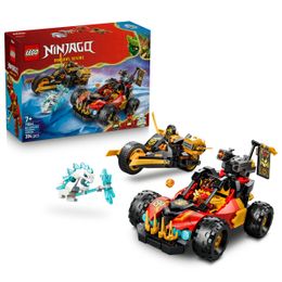 Konstruktionsspielsteine Lego "Kais und Coles Kombi-Flitzer (71864), Lego Ninjago", bunt, Spielbausteine, Kinder, Kunststoff, Made in Europe