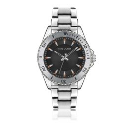 Quarzuhr MARC LAUDER "ME1-B090S", silber, Armbanduhren, Herren, Quarzuhr