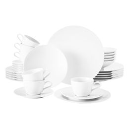 Geschirr-Set Seltmann Weiden "Kombiservice Life Wei&szlig; 30er Set wei&szlig;", wei&szlig;, 30, Porzellan, Geschirr-Sets, Geschirr-Set, Sp&uuml;lmaschinenfest, Mikrowellensicher, Ofenfest