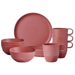 Geschirr-Set Mepal "Fr&uuml;hst&uuml;cks-Set Silueta 12er Set", bunt (vivid mauve), 12, Kunststoff, Geschirr-Sets, Geschirr-Set, Sp&uuml;lmaschinengeeignet, Mikrowellengeeignet, Gefrierfachgeeignet, Dampfgarergeeignet, max. 150 &iquest;C
