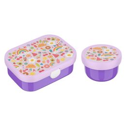 Lunchbox Mepal "Obst- und Bentobox Campus (2025) 300 & 750 ml 2er Set", lila (food fest), B:2cm H:2cm L:2cm, Kunststoff, Lebensmittelaufbewahrungsbeh&auml;lter, Lunchbox, Sp&uuml;lmaschinengeeignet