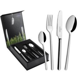 Besteck-Set "Tafelbesteck inkl. Besteckbox Ventura 24er Set silber", silber, 24, PICARD & WIELP&Uuml;TZ SOLINGEN, Essbesteck-Sets, Sp&uuml;lmaschinengeeignet