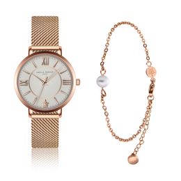 Quarzuhr AMELIA PARKER "SAB4-2", rose gold, Armbanduhren, Damen, Quarzuhr