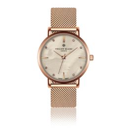 Quarzuhr PHILIPP BLANC "PB6-B028R", rose gold, Armbanduhren, Damen, Quarzuhr