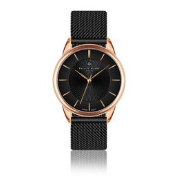 Quarzuhr PHILIPP BLANC "PB4-B048B", rosa (schwarz), Armbanduhren, Damen, Quarzuhr