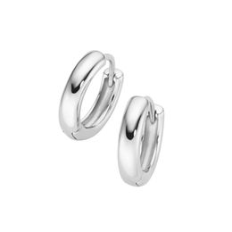 Paar Creolen "gl&auml;nzend, Silber 925" Gr. 1, silber, Giorgio Martello MILANO, Ohrringe, Herren, 1cm, Silber 925 (Sterlingsilber)
