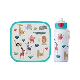 Lunchbox Mepal "Lunchset XL Campus (2025)", bunt (animal friends), B:2cm H:2cm L:2cm, Lebensmittelaufbewahrungsbeh&auml;lter, Lunchbox, Sp&uuml;lmaschinenfest