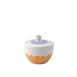 Villeroy & Boch Zuckerstreuer VILLEROY & BOCH "Zuckerdose Fleur Couleur 270 ml bunt", bunt, B:9,9cm H:9cm T:9,9cm &Oslash;:9,9cm, Zuckerstreuer, Sp&uuml;lmaschinenfest, Mikrowellensicher