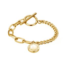 Armband ISABELLA FORD "FB006G", gold, Armb&auml;nder, Damen, 155mm., Edelstahl, Armband
