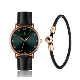 Quarzuhr PHILIPP BLANC "SPA5-2", schwarz, Armbanduhren, Herren, Quarzuhr