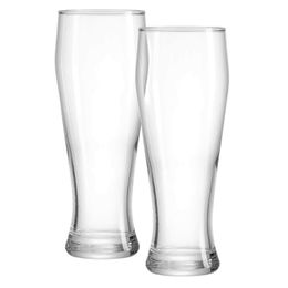 Ritzenhoff & Breker Bierglas RITZENHOFF & BREKER "Weizenbiergl&auml;ser Vio 500 ml 2er Set transparent", bunt (transparent), B:2cm H:2cm, Glas, Trinkgef&auml;&szlig;e, Sp&uuml;lmaschinengeeignet